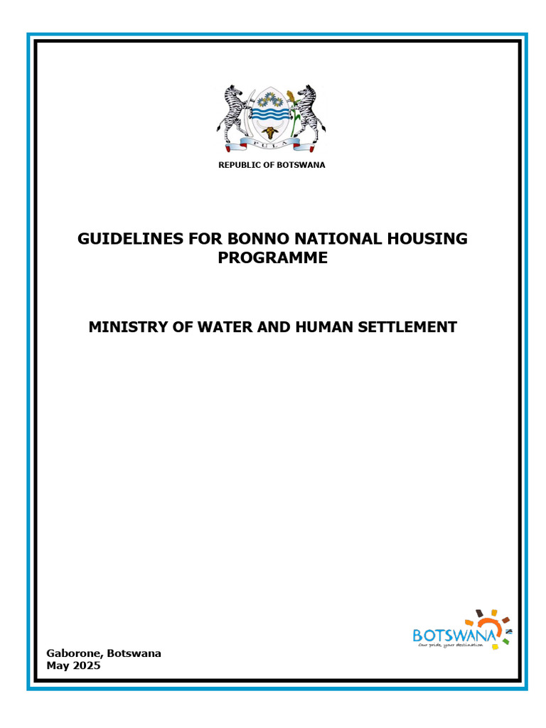 Bonno Implement Guidelines Bonno National Housing - 250519 - 112437 ...
