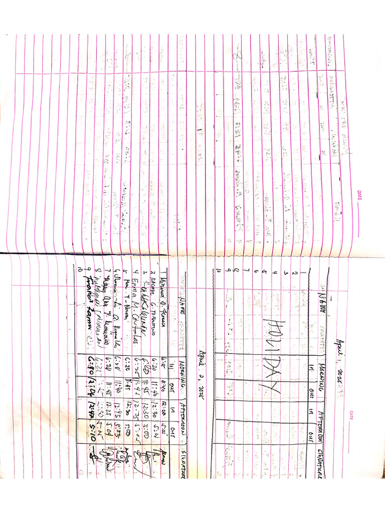 Logbook April 2025 | PDF