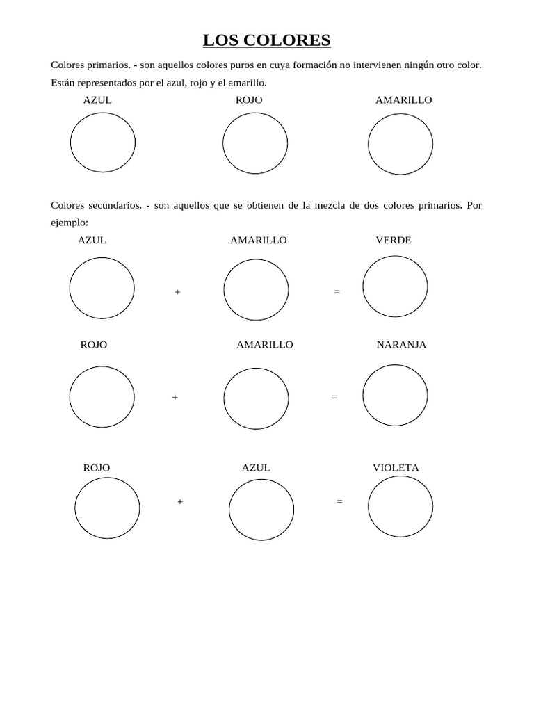 Los Colores - Exploración Práctica | PDF | Color | Rojo