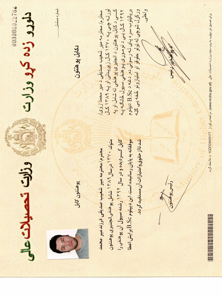 Persian Diploma 2 Pages | PDF