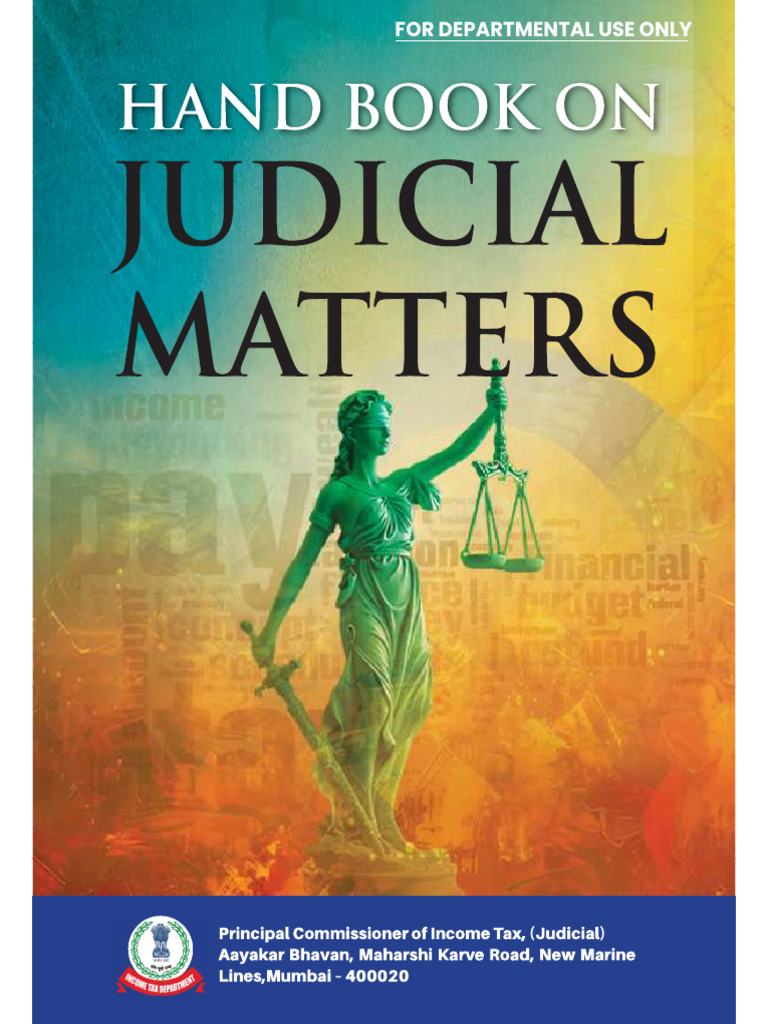 Income Tax - Handbook On Judicial Matters | PDF | Appeal | Judgment (Law)