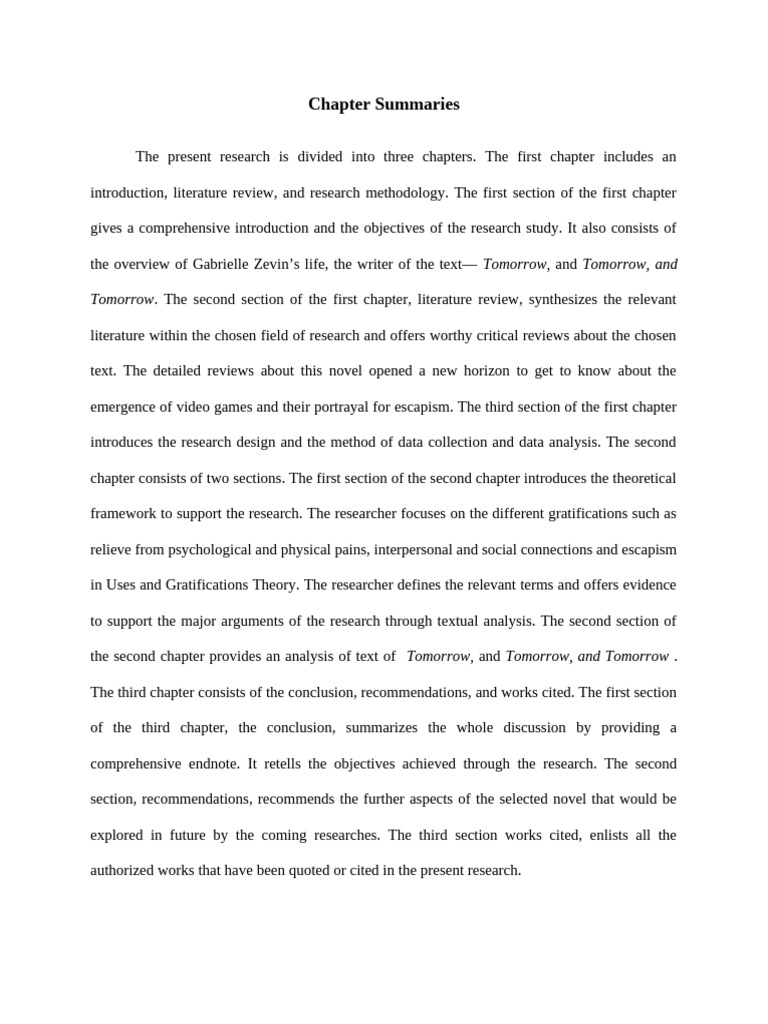 Chapter Summary | PDF