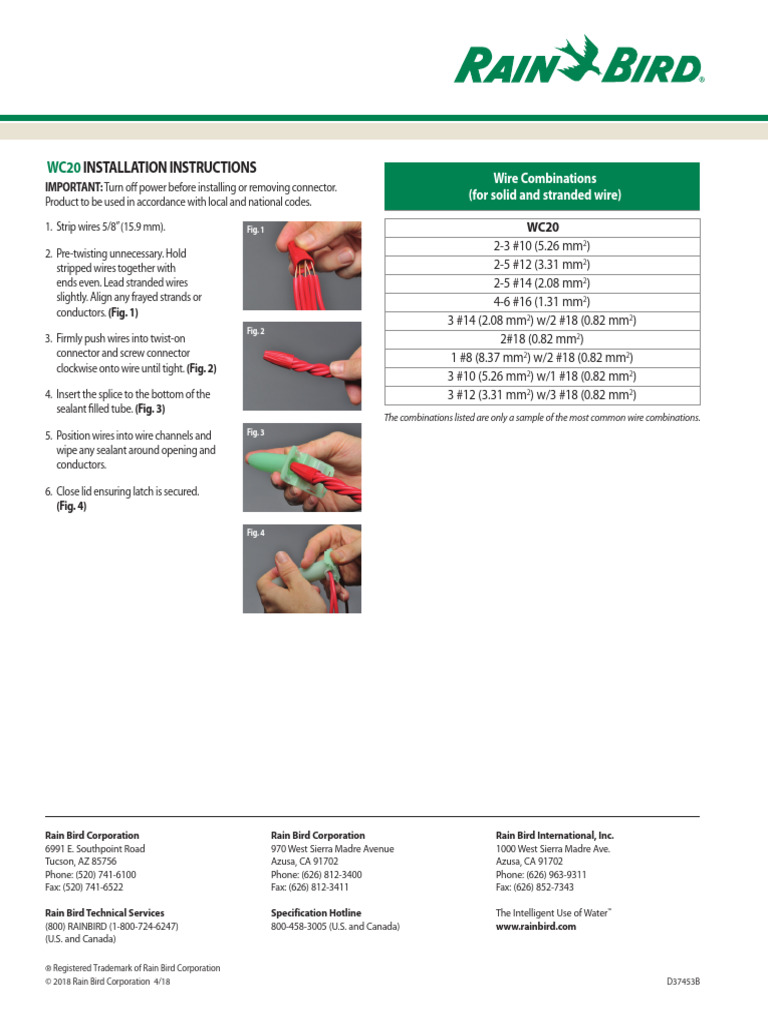 E. Wire Connector (WC20) - Installation Manual | PDF | Electrical ...