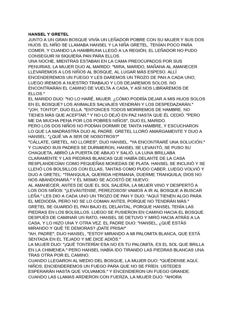 Hansel y Gretel | PDF | Hansel y Gretel | Hansel y Gretel (Ópera)