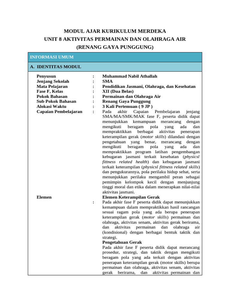 Modul Ajar Muhammad Nabil | PDF