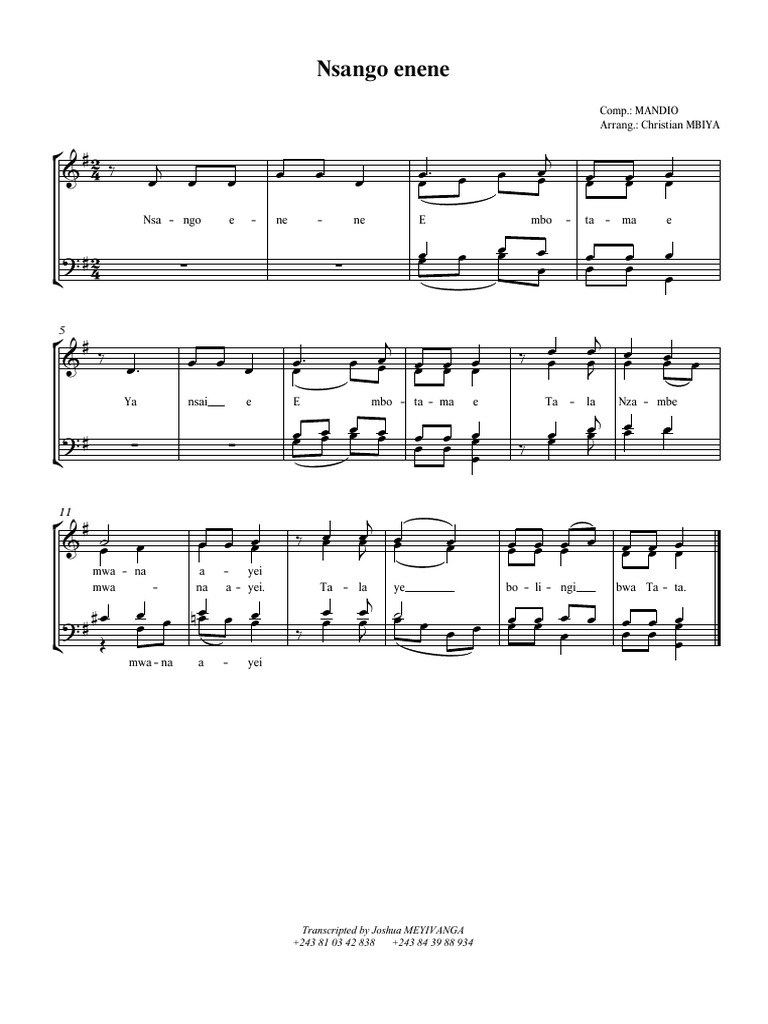 Nsango Enene Mandio Arrang C.mbiya | PDF