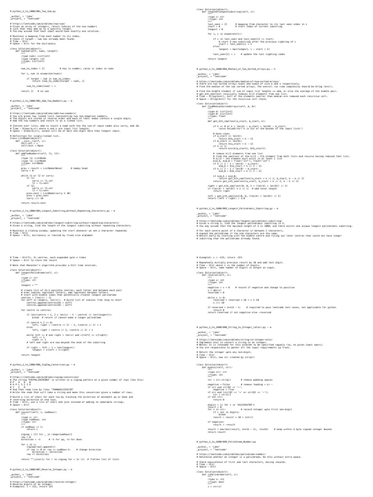 Github Jakehoare Leetcode 4splits 75scale With Difficulty | PDF | Algorithms | Computer Data