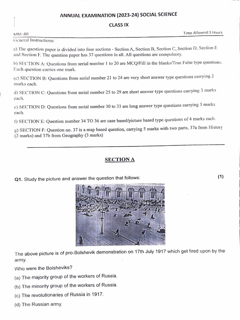 Class IX Social Science Exam Format | PDF | Poverty | Poverty ...