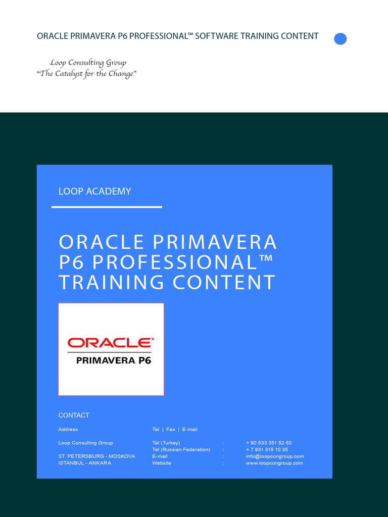 Oracle Primavera P6 Training Overview | PDF | Project Management ...