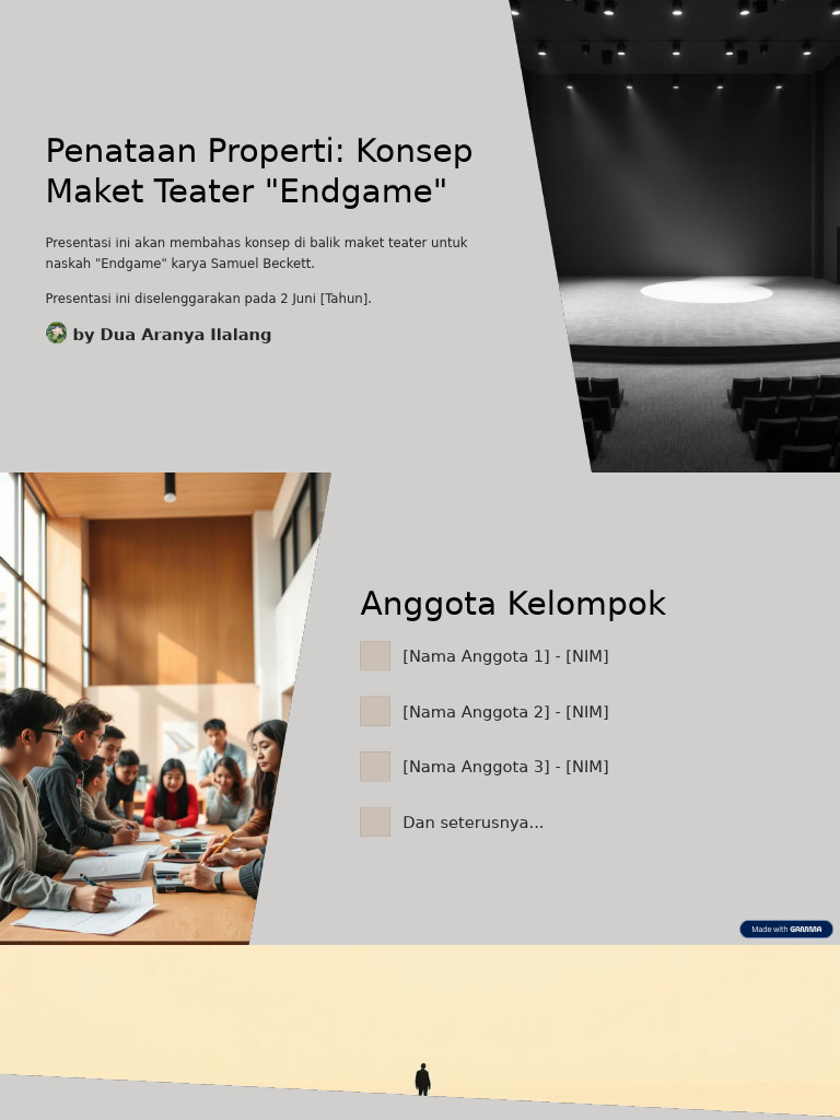 Penataan Properti Konsep Maket Teater Endgame (2) | PDF