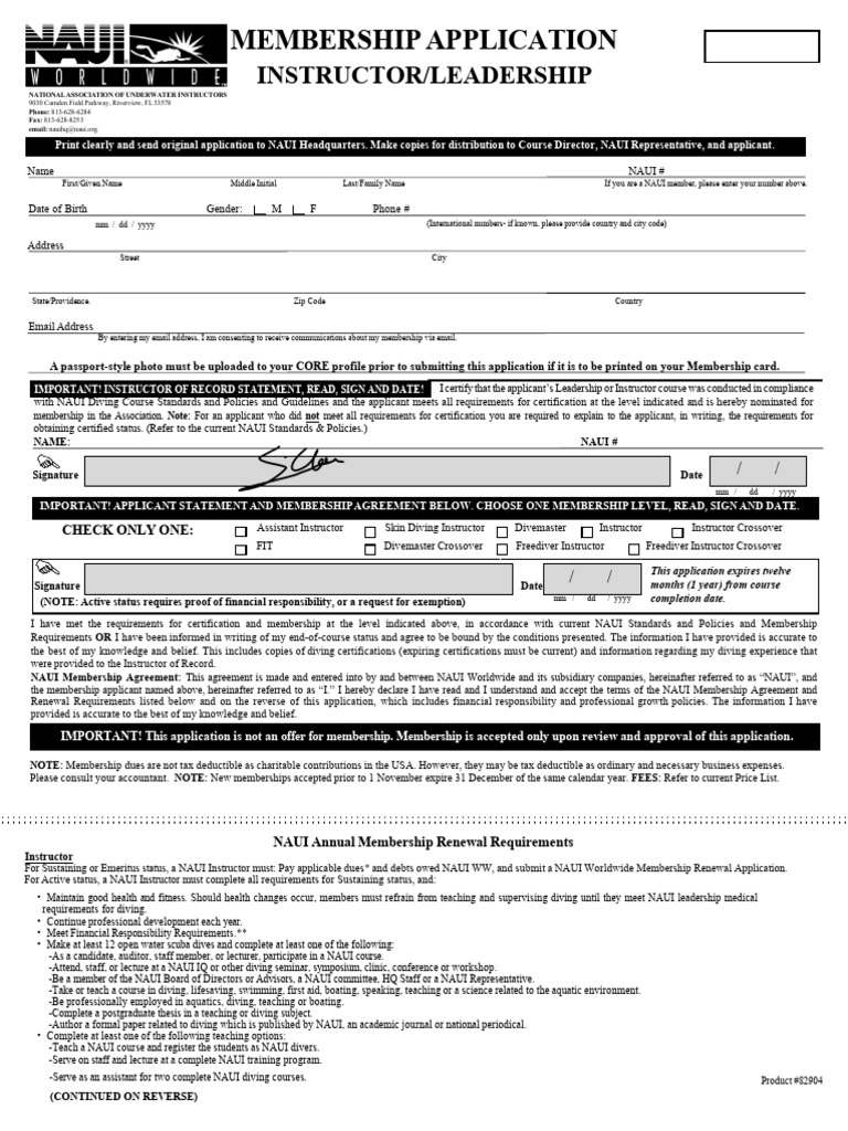 Leadership Member Application 2022 Digital No Credit Card | PDF ...