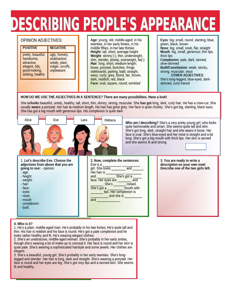 Describing Physical Appearance | PDF | Aesthetics | Human Body