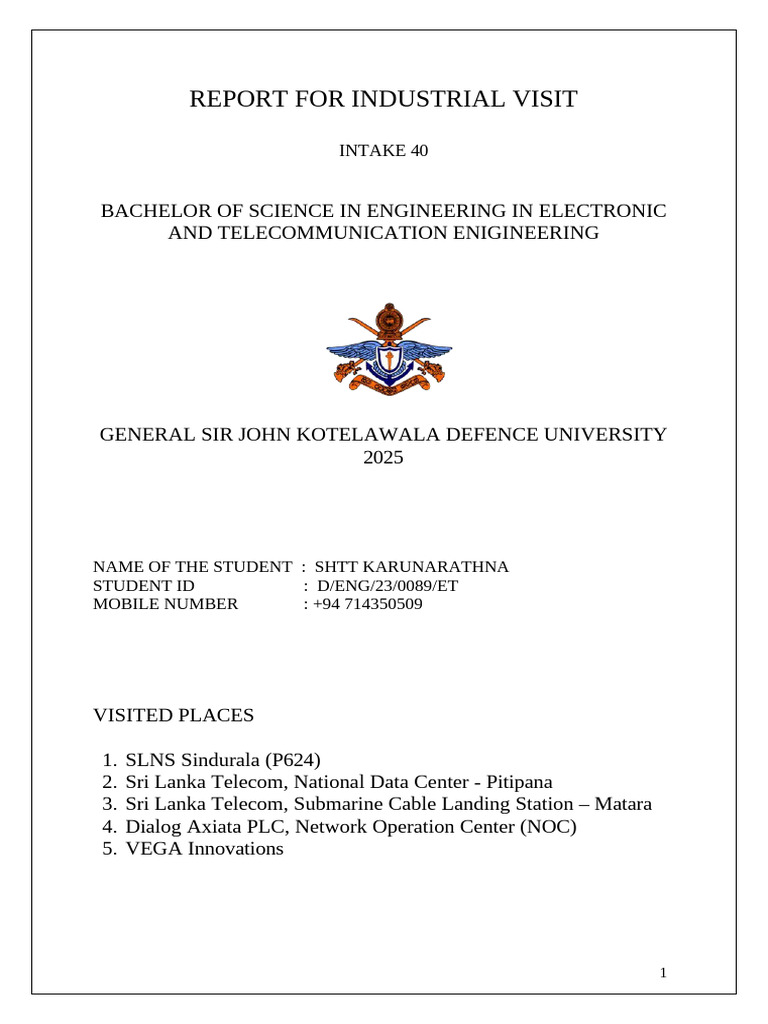 Visit Report | PDF
