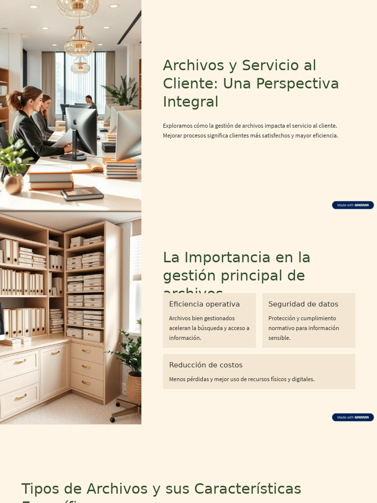Archivos y Servicio Al Cliente Una Perspectiva Integral | PDF