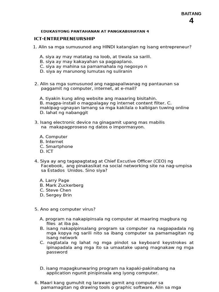 Epp Grade 4 | PDF