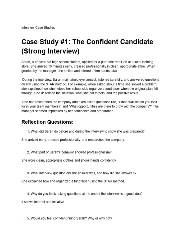 Interview Case Studies | PDF