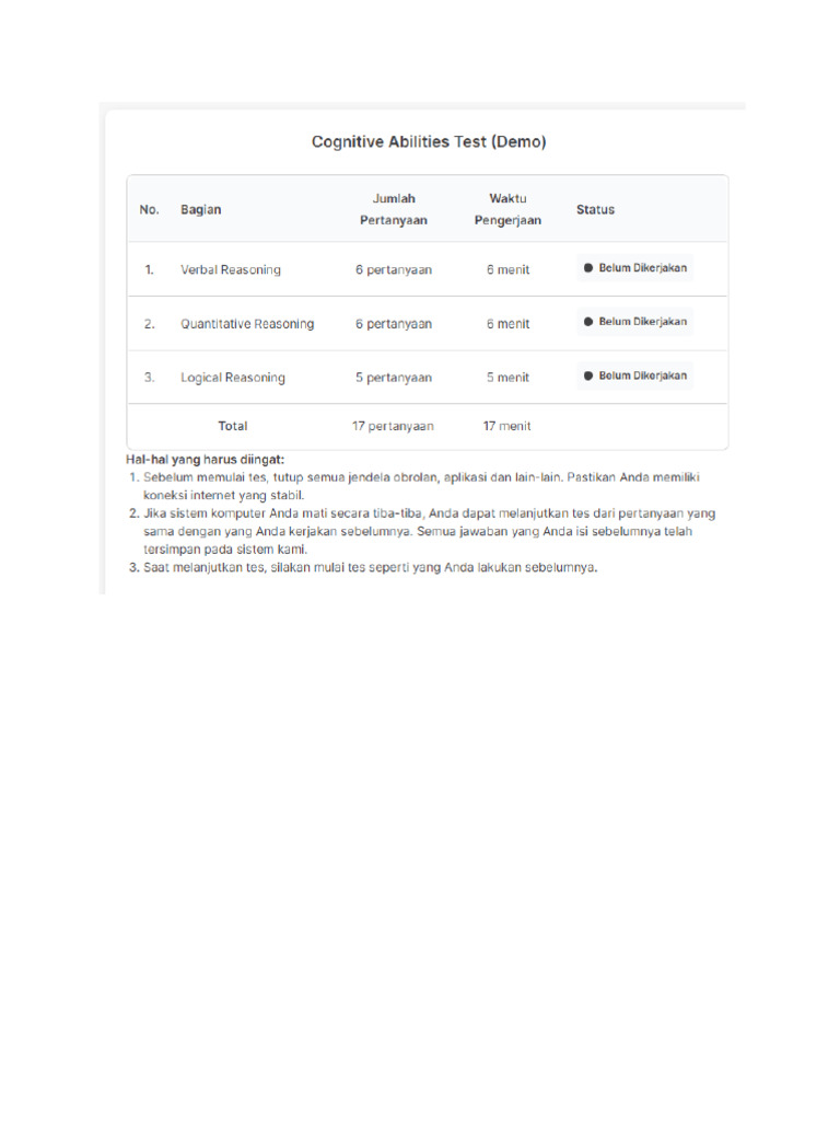 Contoh Soal Talentics - SDP | PDF
