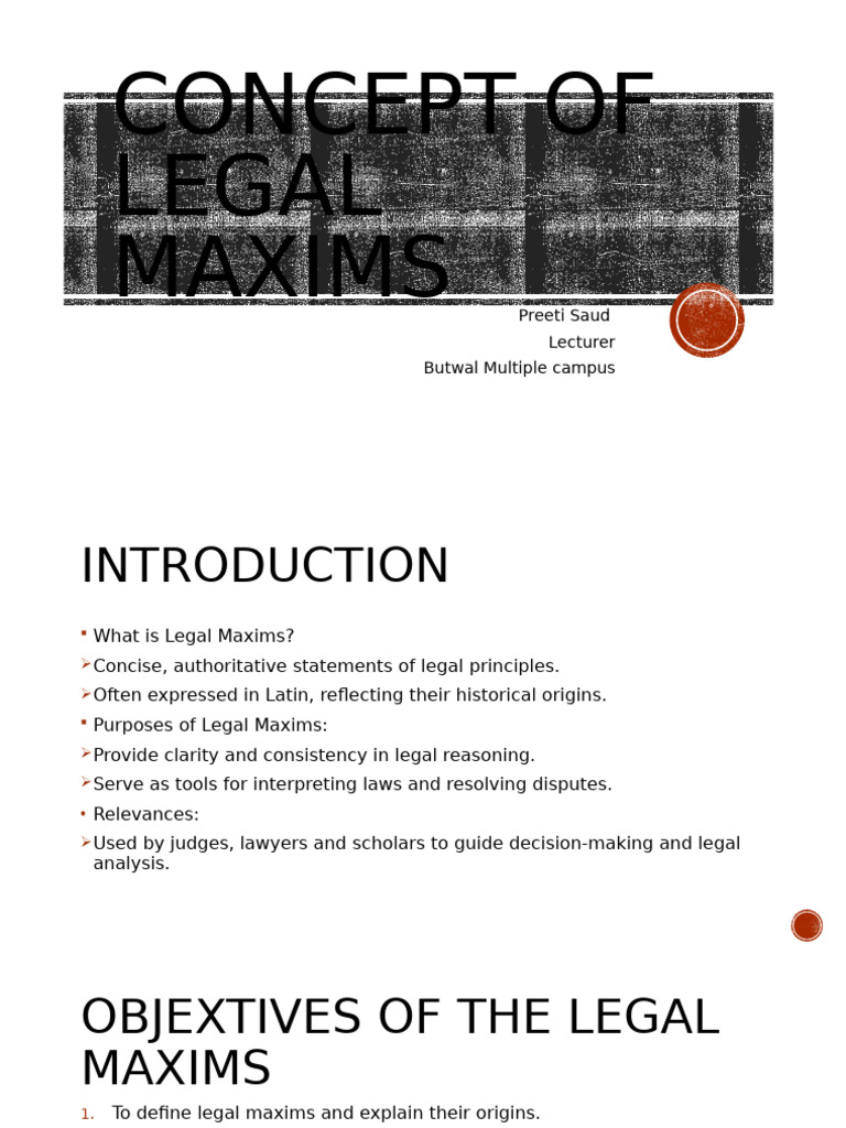 Understanding Legal Maxims and Their Role | PDF | Precedent | Common Law