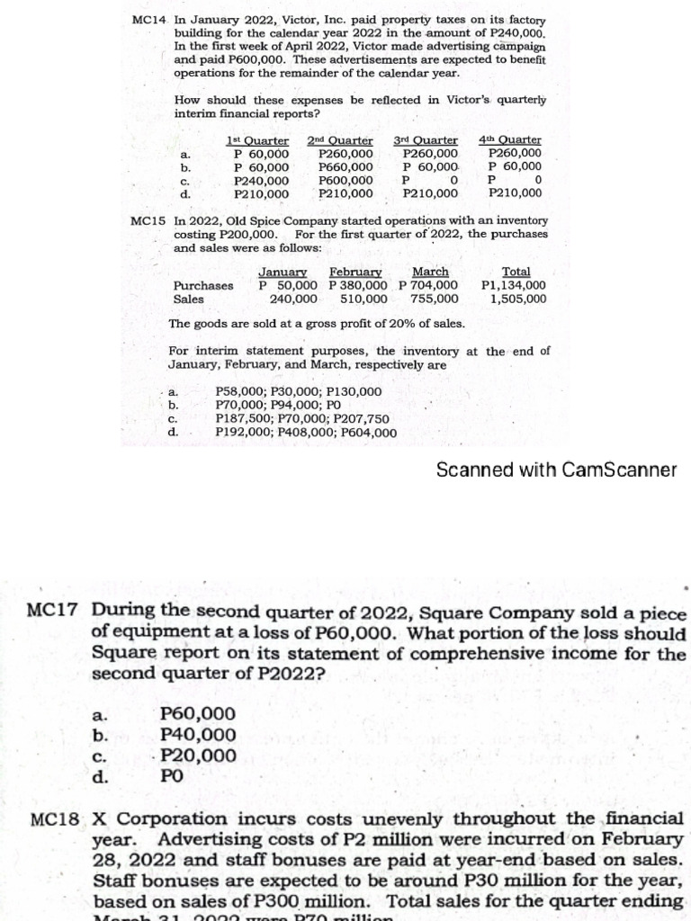 Interim Reporting Operating Segments | PDF