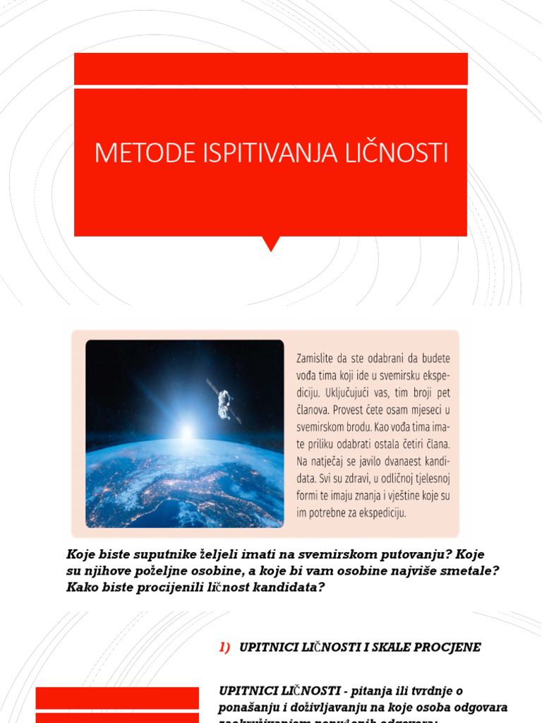 Metode Ispitivanja Ličnosti | PDF