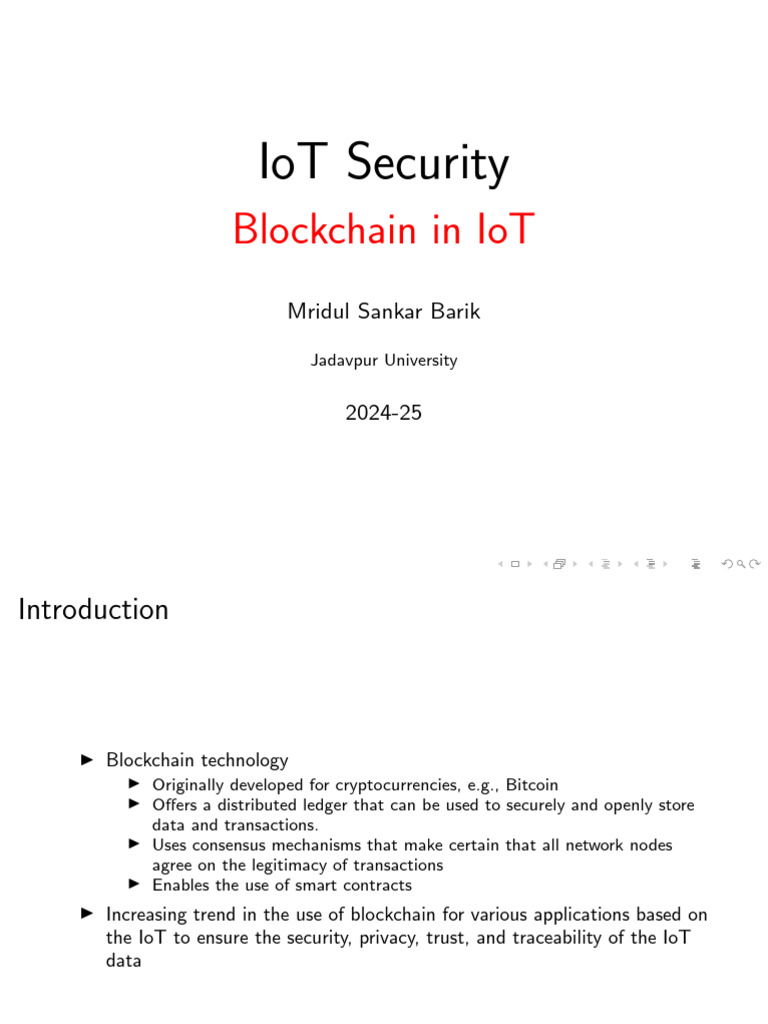 IoT Security Blockchain in IoT | PDF | Internet Of Things | Home Automation