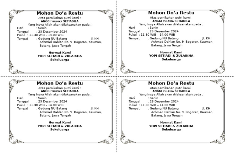 Mohon Doa Restu | PDF