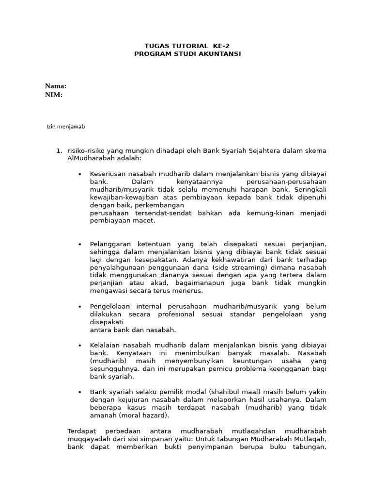 Tugas 2 Bank Dan Lembaha Keuangan Non Bank Jan Calvin Saragih | PDF