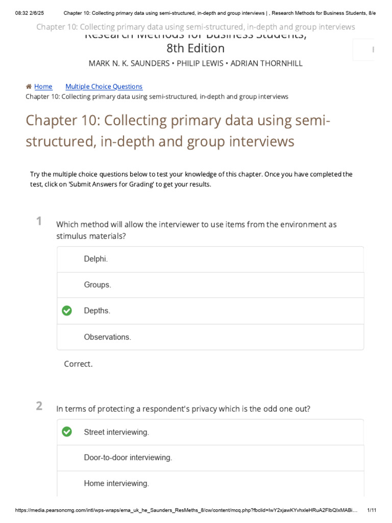 Chapter 10 - Collecting Primary Data Using Semi-Structured, In-Depth ...