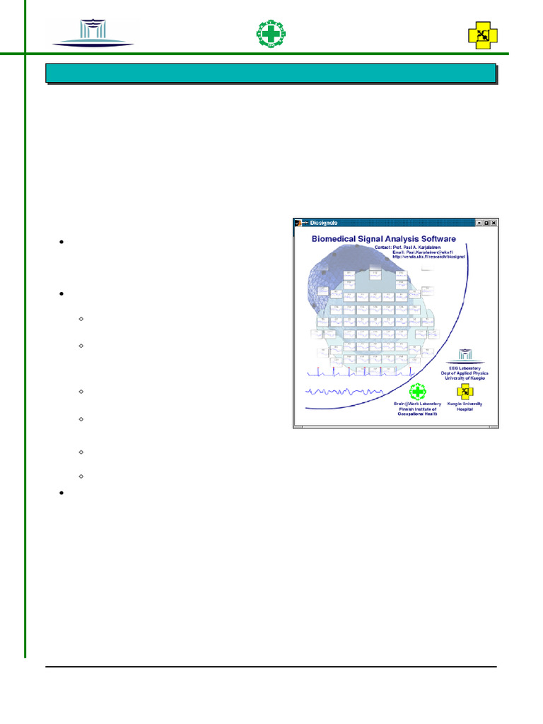 Biosignal Analysis Software Tools | PDF | Eigenvalues And Eigenvectors ...