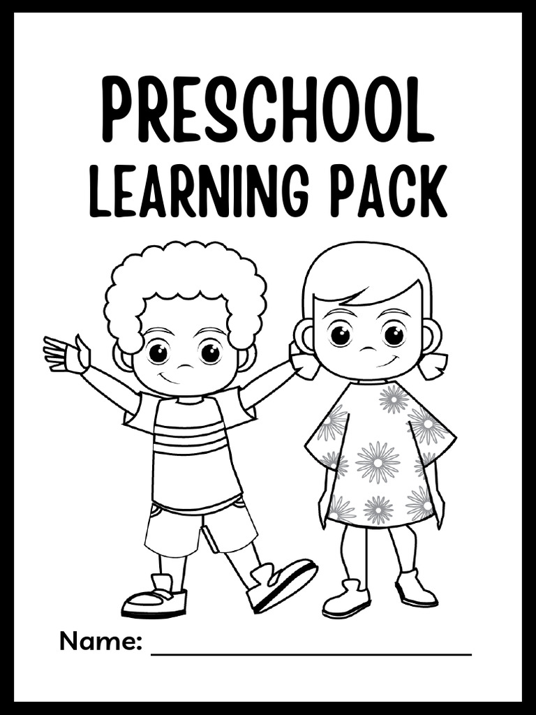 Back To School Preschool Learning Pack Worksheets | PDF