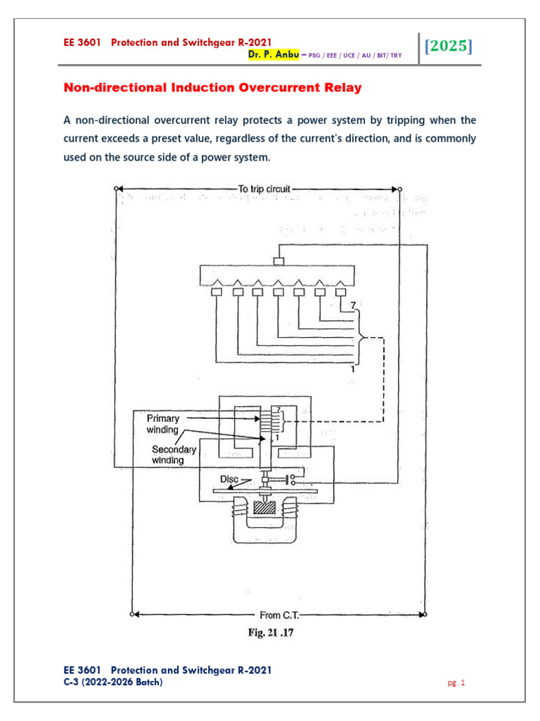 PSG U II Non Directional OC Relays | PDF | Relay | Power (Physics)