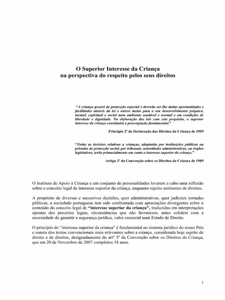 O Superior Interesse Da Criança | PDF