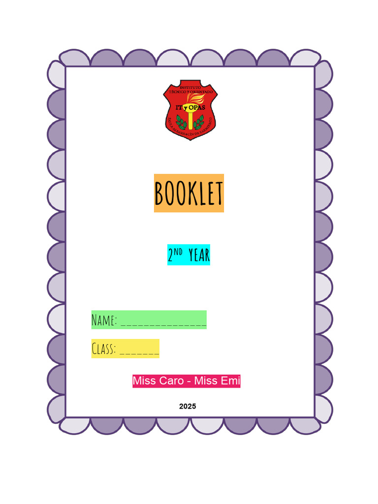 2º Year Booklet 2025 $5800 Anillado | PDF