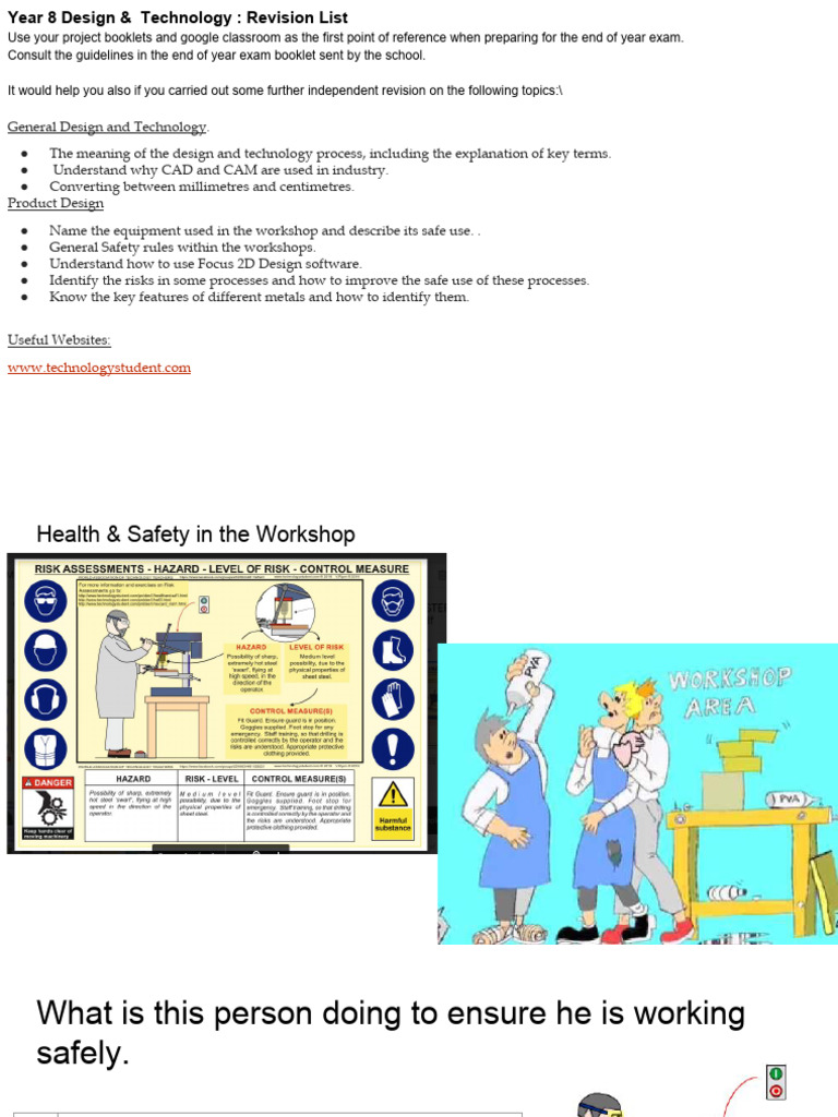 Year 8 Design & Technology Revision Guide | PDF | Metals | Iron