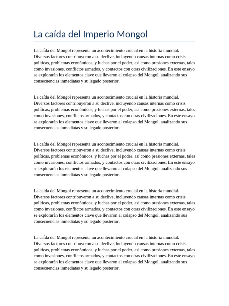 Imperio Mongol | PDF