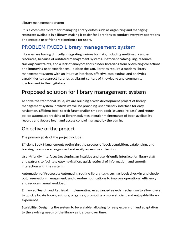 Library Management System | PDF | Libraries | Usability