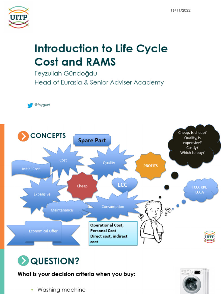 Day 1 - Session1 - Feyzullah - Introduction - LCCA - RAMS - Training - Fgundogdu | PDF ...