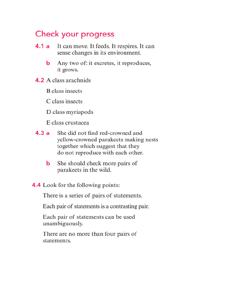 CH 4 Check Your Progress | PDF