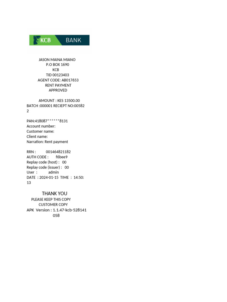 Reciept | PDF