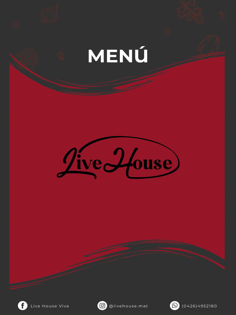 Menu Live House 4 Abril 2025 | PDF