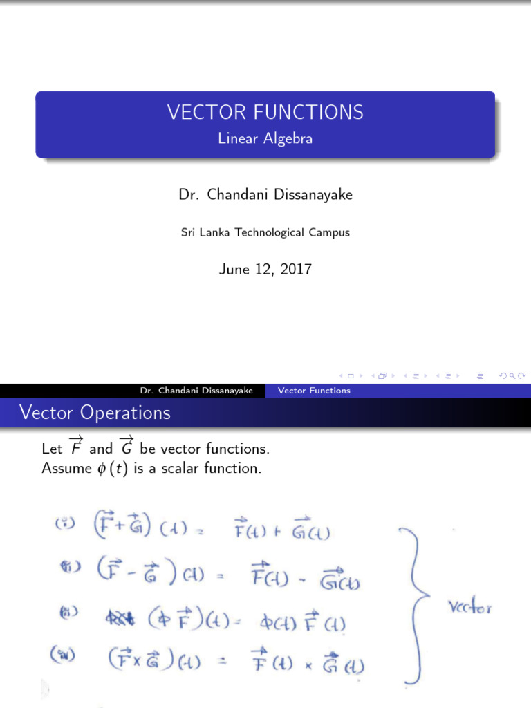 Vector Functions | PDF