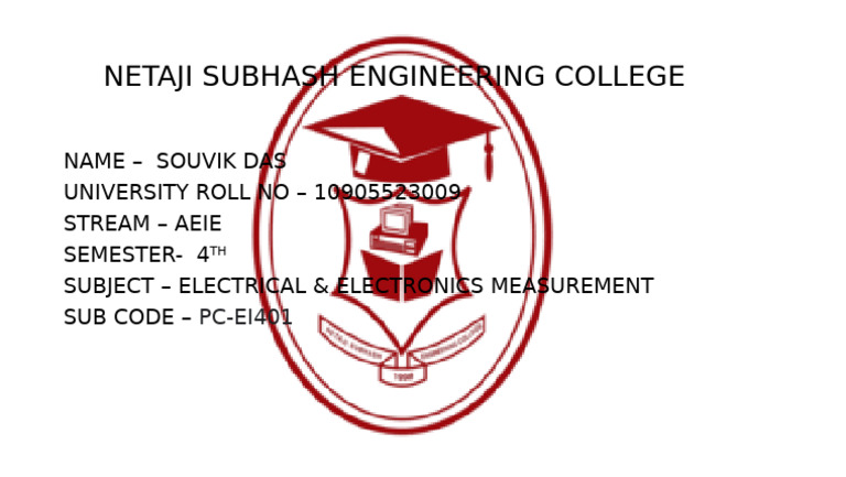Netaji Subhash Engineering College | PDF