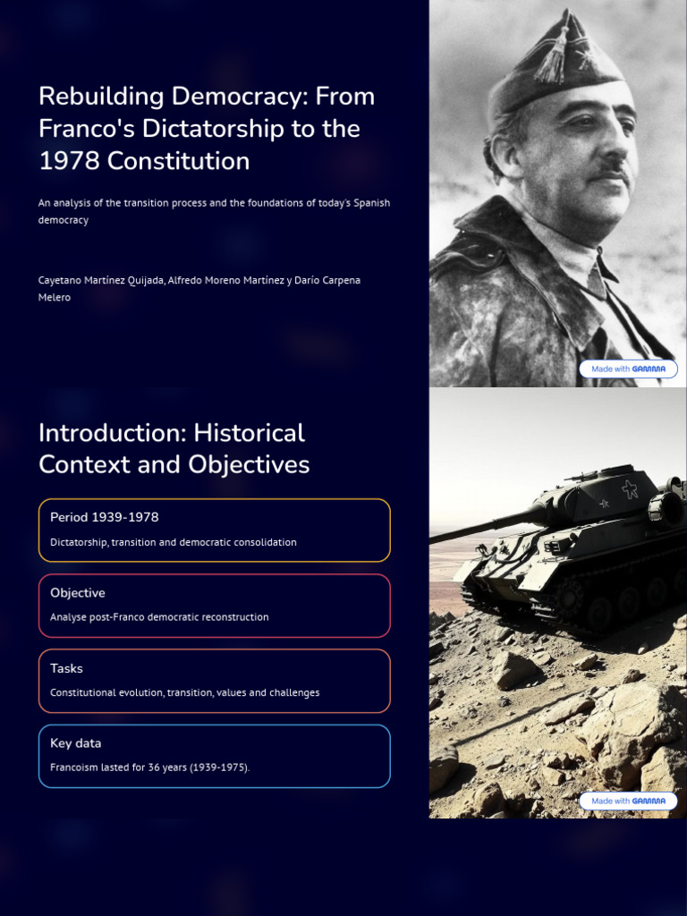 Rebuilding Democracy From Francos Dictatorship To The 1978 Constitution ...