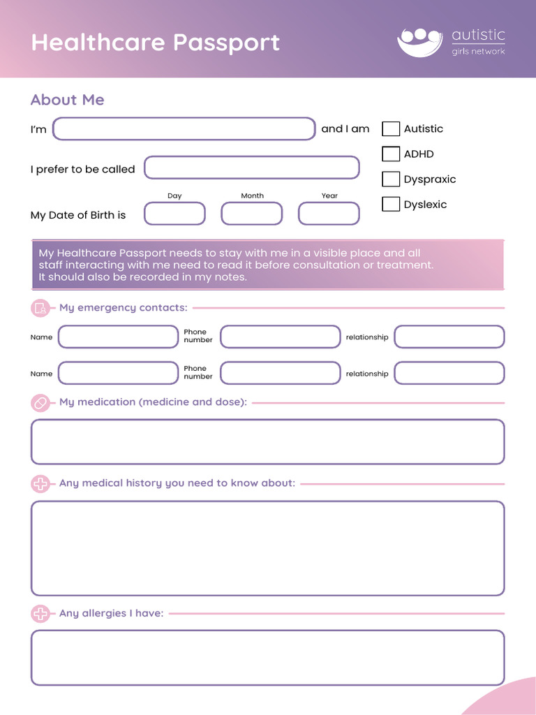 Essential Healthcare Passport Guidelines | PDF | Behavioural Sciences ...