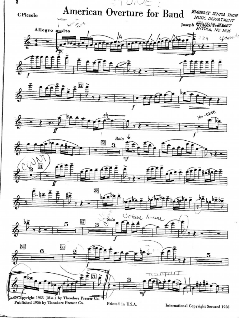 American Overture For Band | PDF