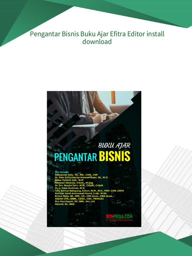 Pengantar Bisnis Buku Ajar Efitra Editor Instant Download | PDF