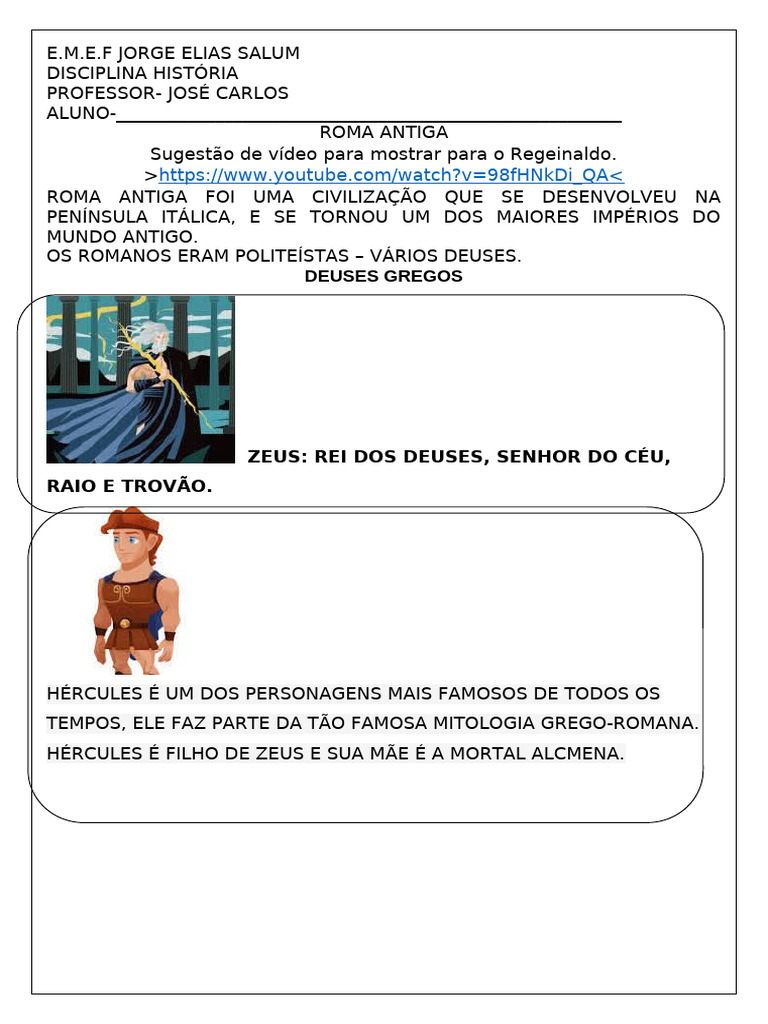 Atividade Historia Reginaldo | PDF