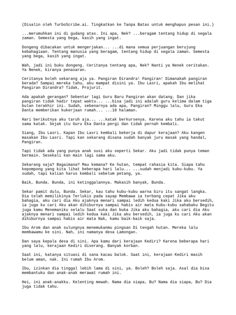 Kisah Rahasia Ande Ande Lumut - Dongeng Dari Jawa Timur | PDF