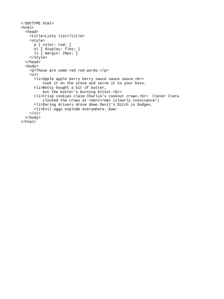 Example 1 HTML&CSS | PDF