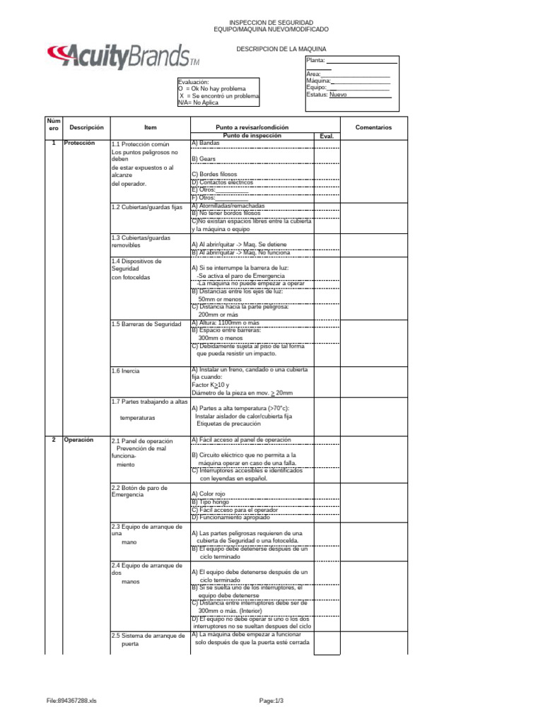 Formato de Liberación de Maquinaria | PDF | Cambiar